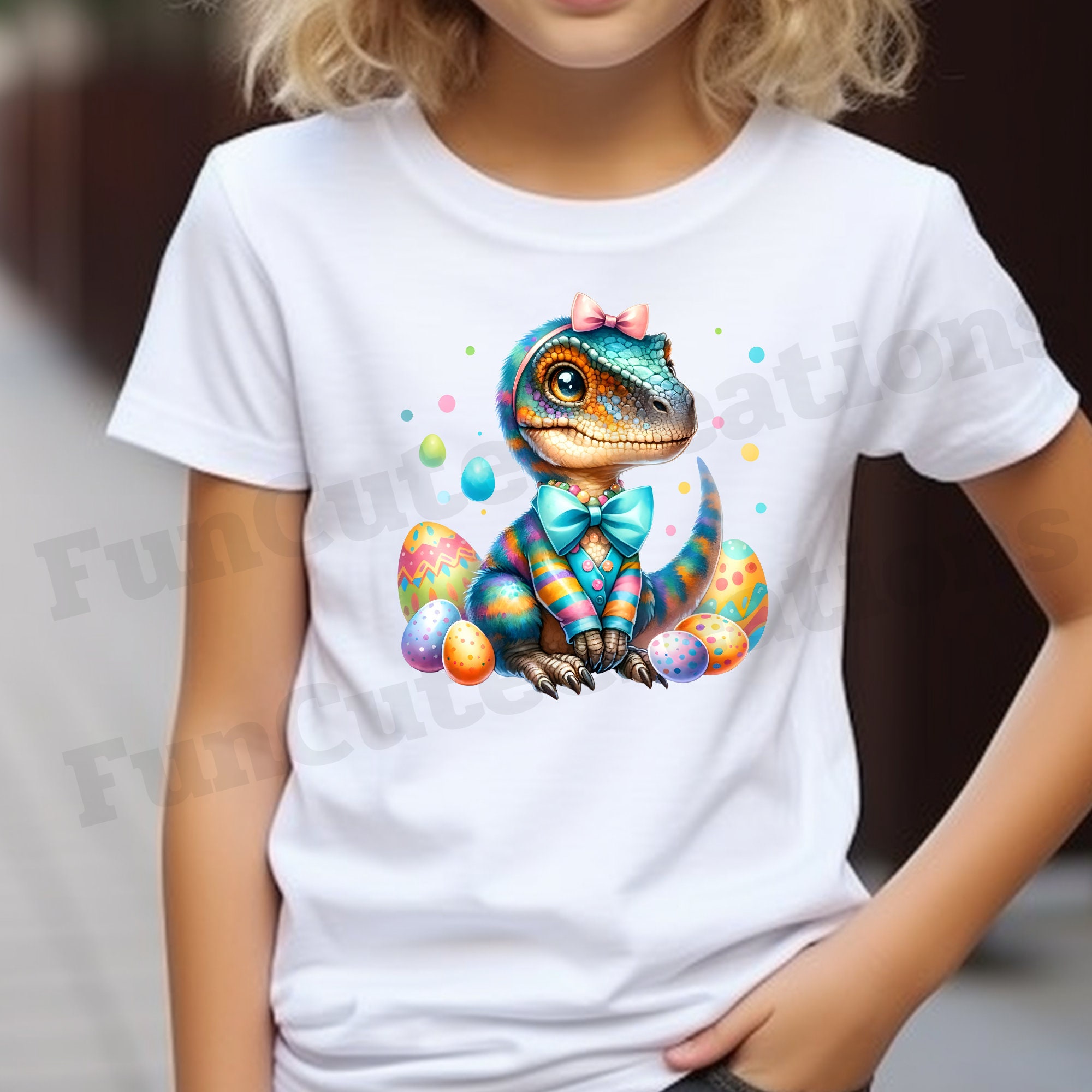 Easter Dinosaur Watercolor Clipart Bundle, Dinosaur Easter PNG, Dino ...