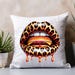 Leopard Dripping Lips With Burger PNG, Glossy Lips PNG, Burger Lover ...
