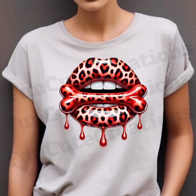 Leopard Dripping Lips With Bone PNG, Lips With Bone Clipart, Leopard ...