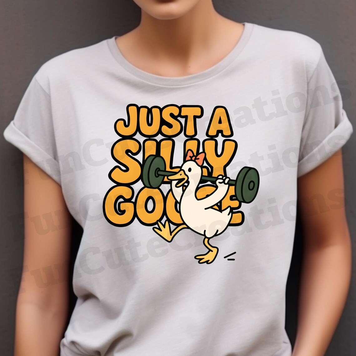 Funny Weightlifting Goose PNG, Silly Goose on the Loose PNG, Just a ...