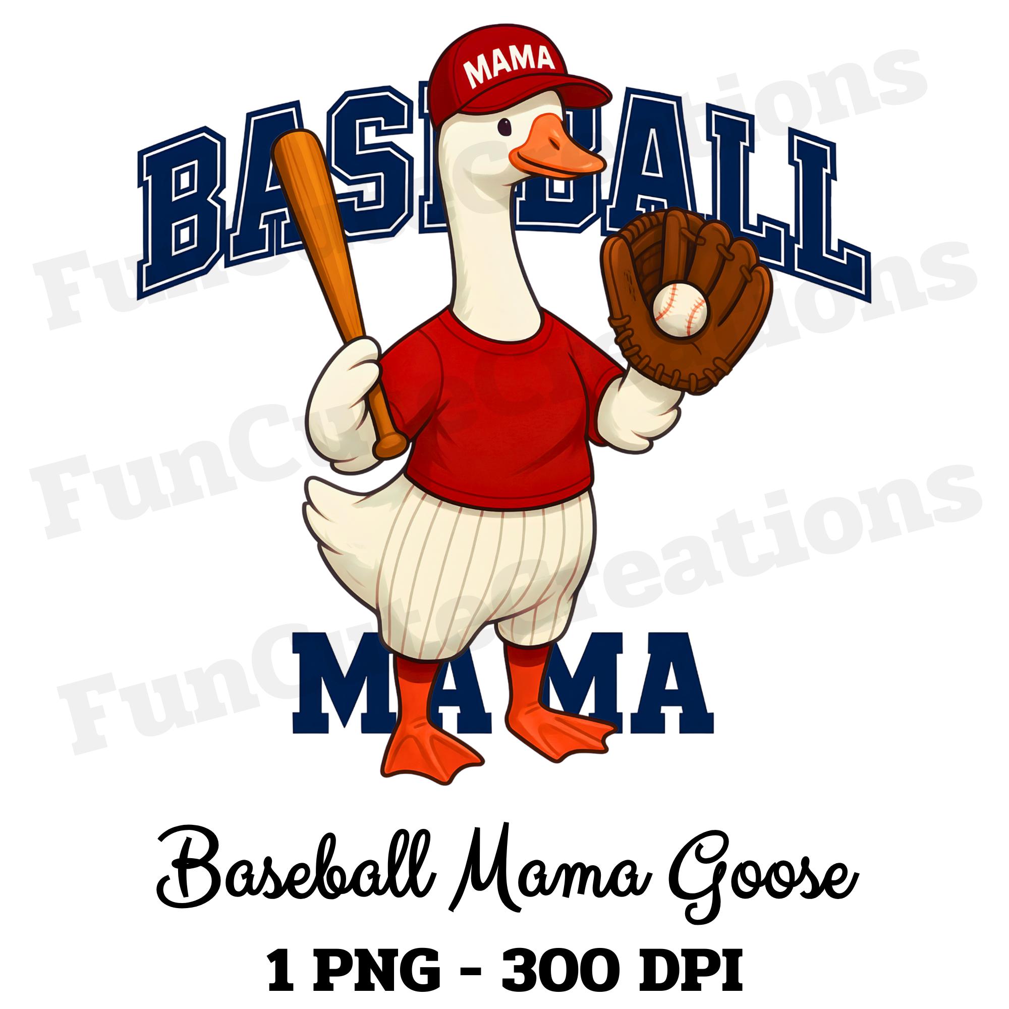 Baseball Mama Goose PNG, Silly Goose Baseball PNG, Game Day Baseball ...