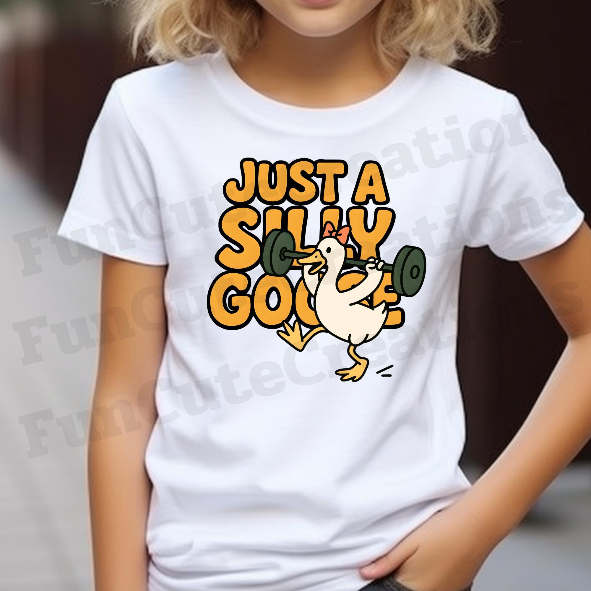 Funny Weightlifting Goose PNG, Silly Goose on the Loose PNG, Just a ...