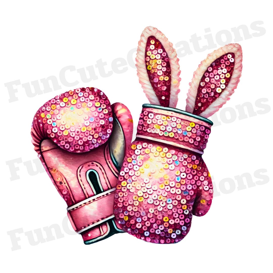 Easter Pink Boxing Gloves PNG, Boxing Easter PNG, Game Day PNG, Girly ...