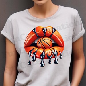 Dripping Lips With Basketball PNG, Basketball Lips Clipart, Sports Lips ...