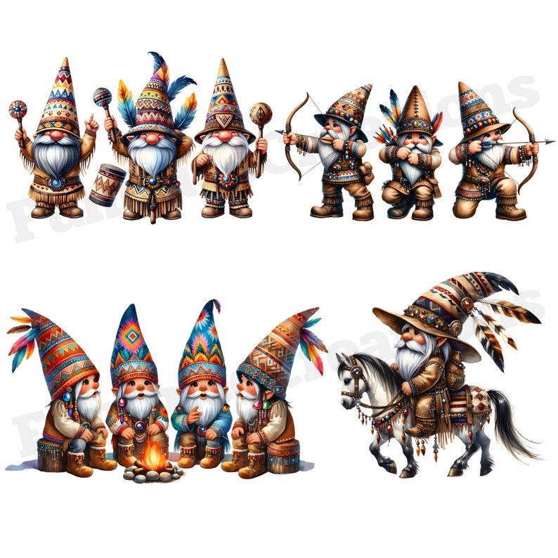 Native American Gnome Clipart, American Indian, Western Clipart ...