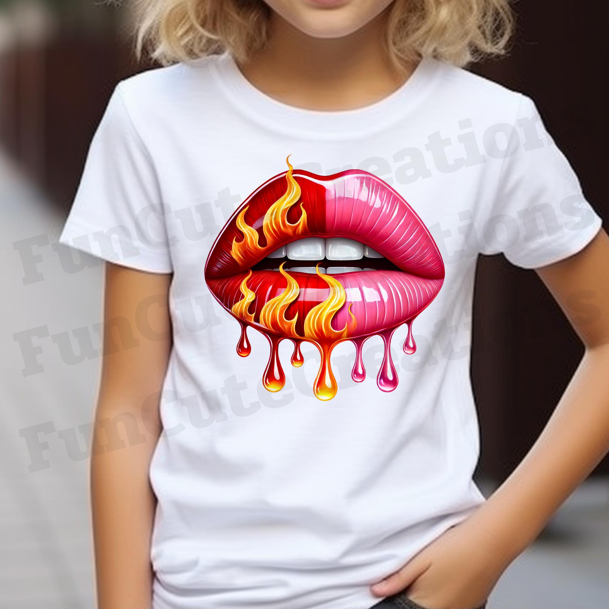 Dripping Lips With Flame PNG, Flame Lips Clipart, Firefighter Tribute ...