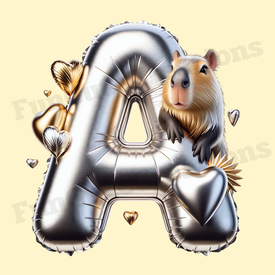 Capybara Foil Balloons, Capybara Balloon Clipart, Capybara Balloon ...