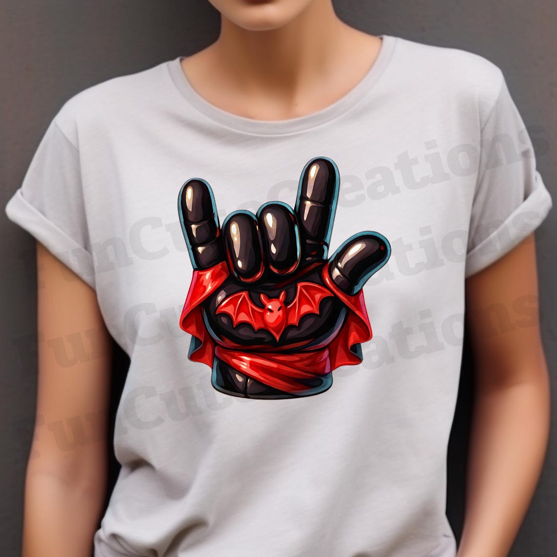 Halloween Bat Hand Glove I Love You ASL PNG, Halloween Sign Language ...