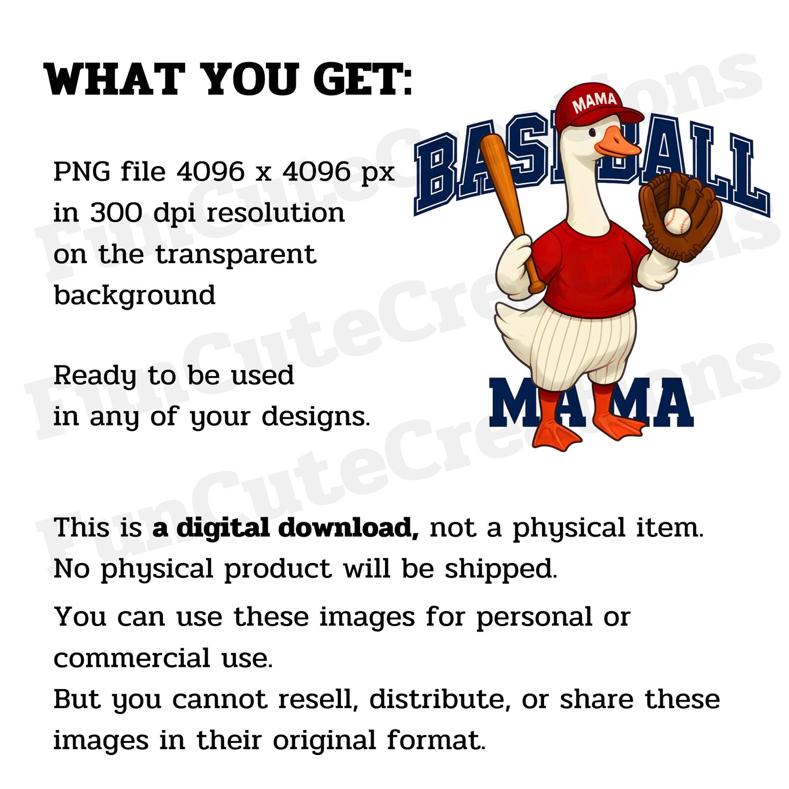 Baseball Mama Goose PNG, Silly Goose Baseball PNG, Game Day Baseball ...