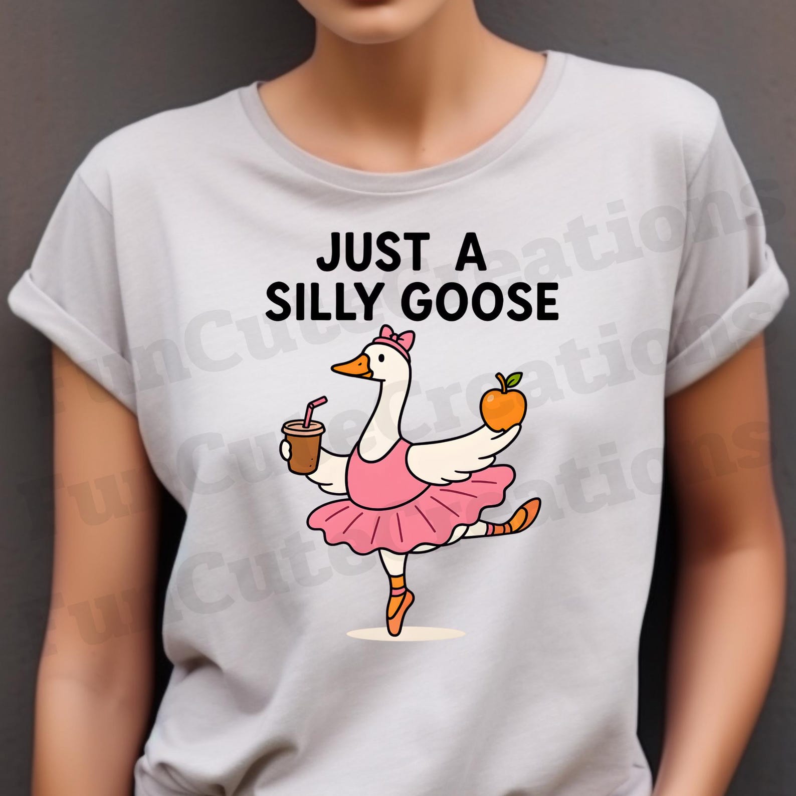 Ballet Silly Goose PNG, Just a Silly Goose PNG, Funny Ballerina Goose ...