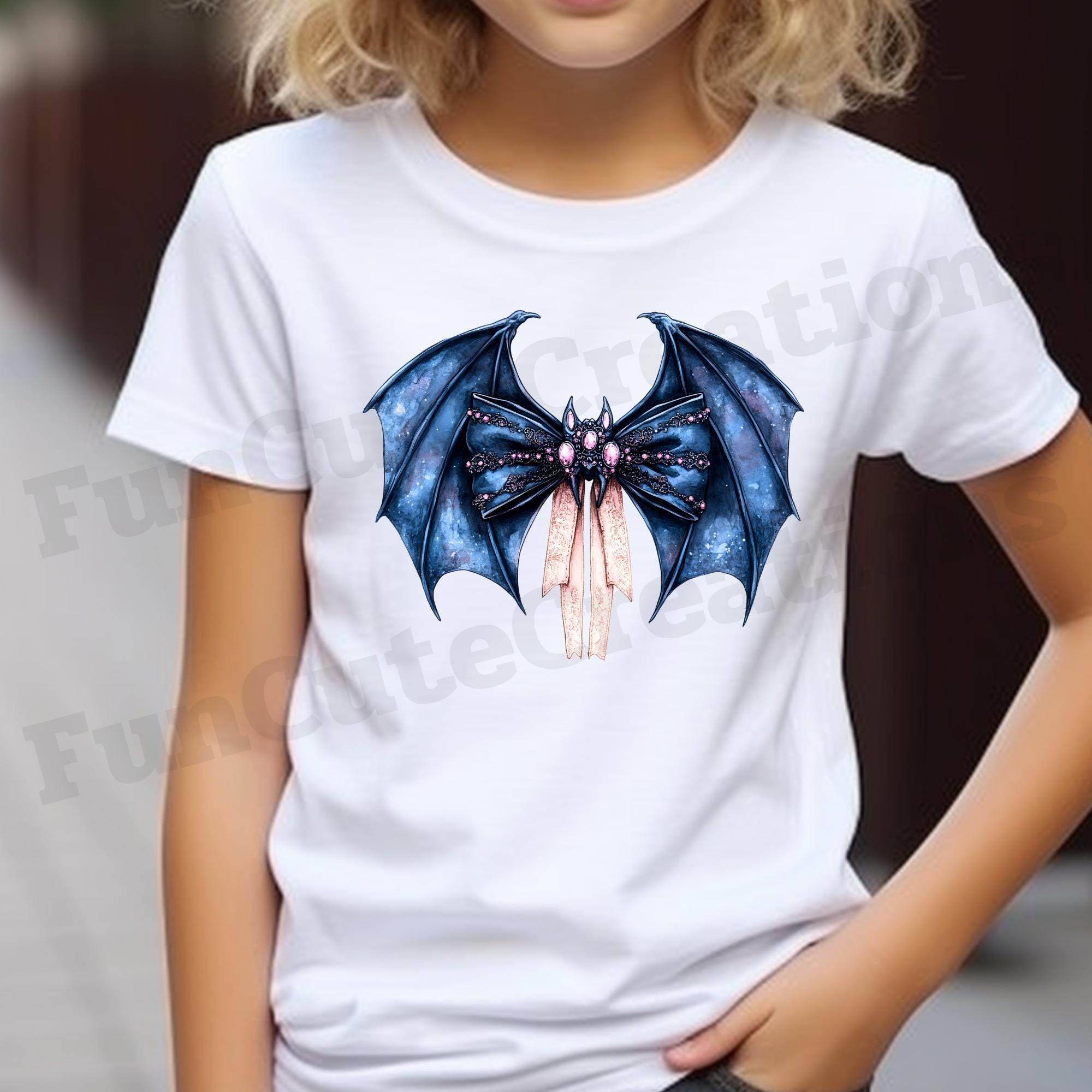 Pink Bat Coquette Bow Clipart Set, Halloween Bat Gothic Coquette Bow ...