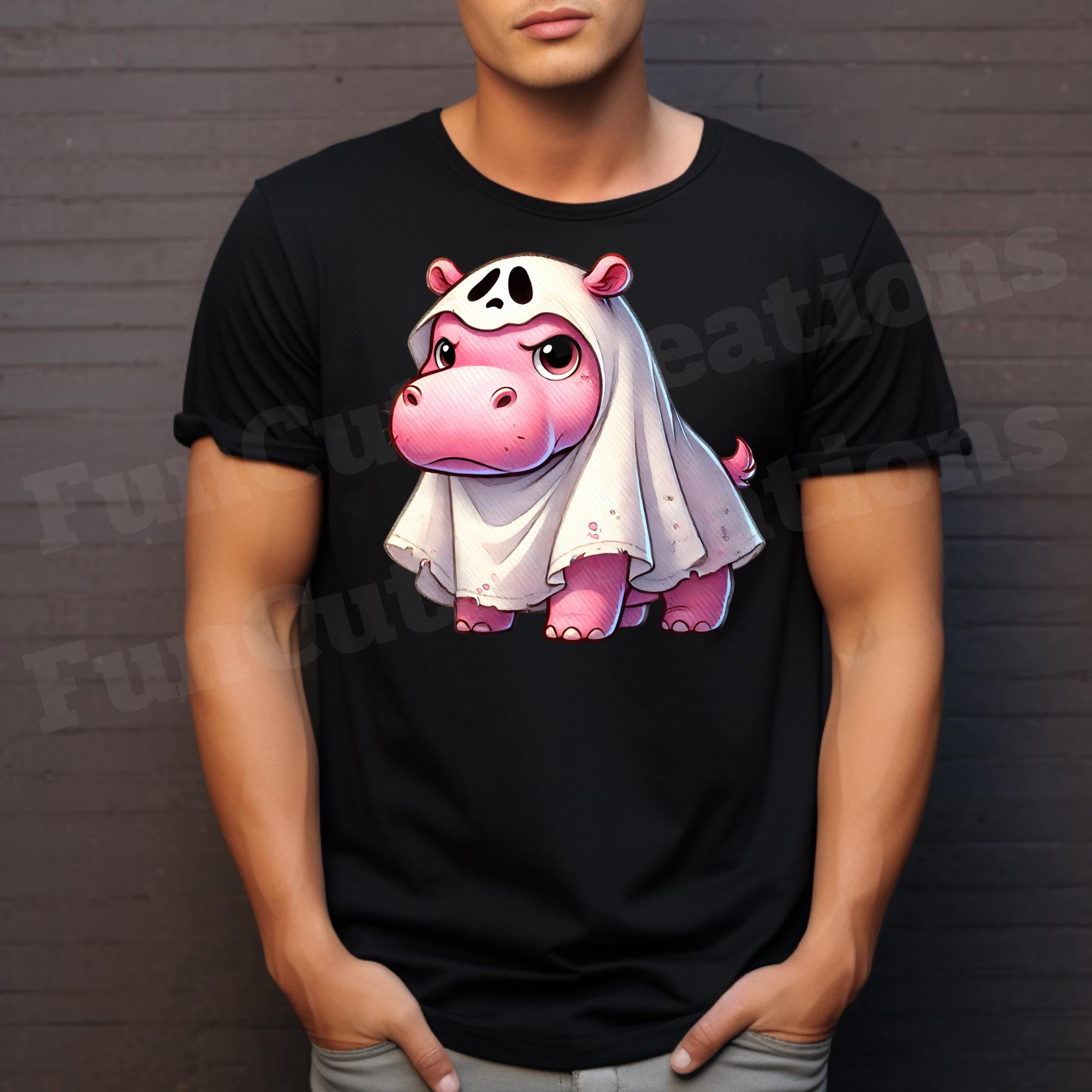 Halloween Hippo Clipart Set, Hippo in Costume PNG, Spooky Hippo PNG ...