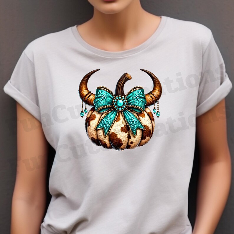 Coquette Bow Cowhide Pumpkin Clipart, Cowhide Pumpkin PNG, Howdy ...