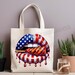 4th of July BBQ Dripping Lips PNG, Patriotic Lips PNG, American Flag ...