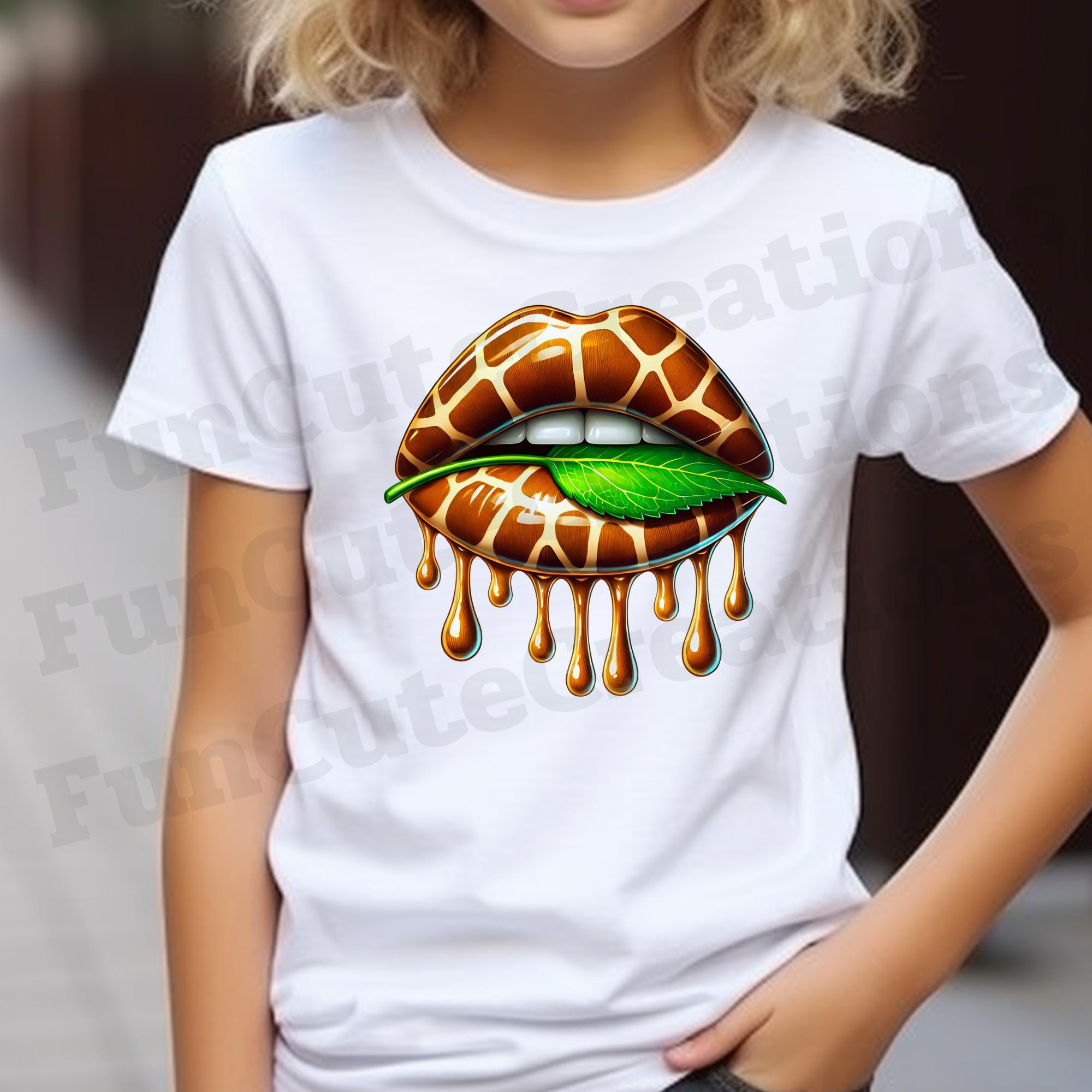 Giraffe Dripping Lips PNG, Animal Print Lips PNG, Stylish Lips PNG ...