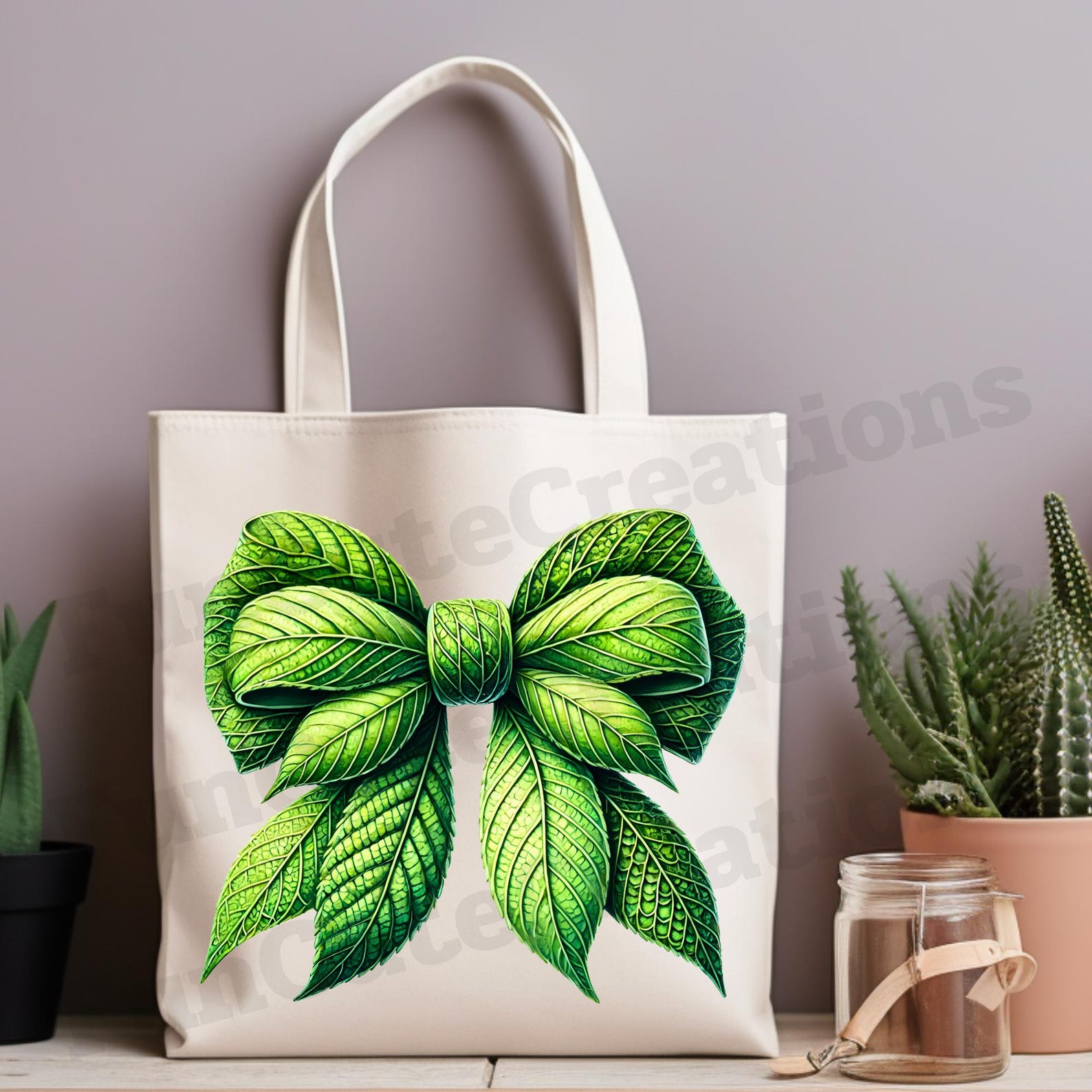 Coquette Bow Green Leaves PNG, Earth Day Bow, Eco-friendly Bow PNG ...
