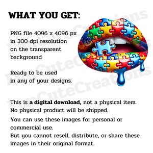 Autism Dripping Lips PNG, Autism Awareness Month, Autism Puzzle PNG ...