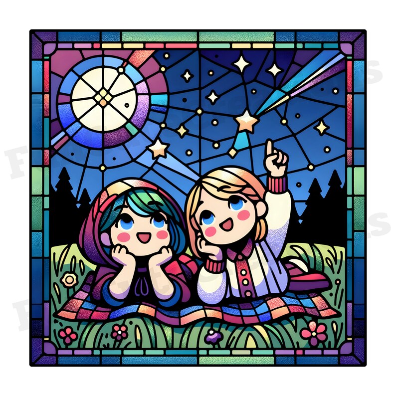 Best Friends Stained Glass Clipart, Besties Clipart, Soul Sisters ...