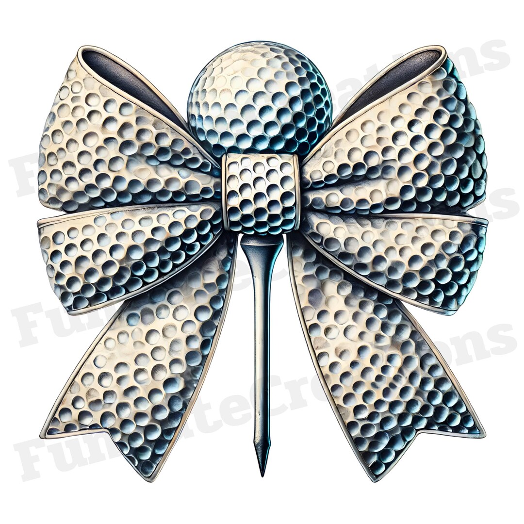 Coquette Golf Bow PNG, Trendy Golf Bow, Bow Golf Ball PNG, Game Day ...