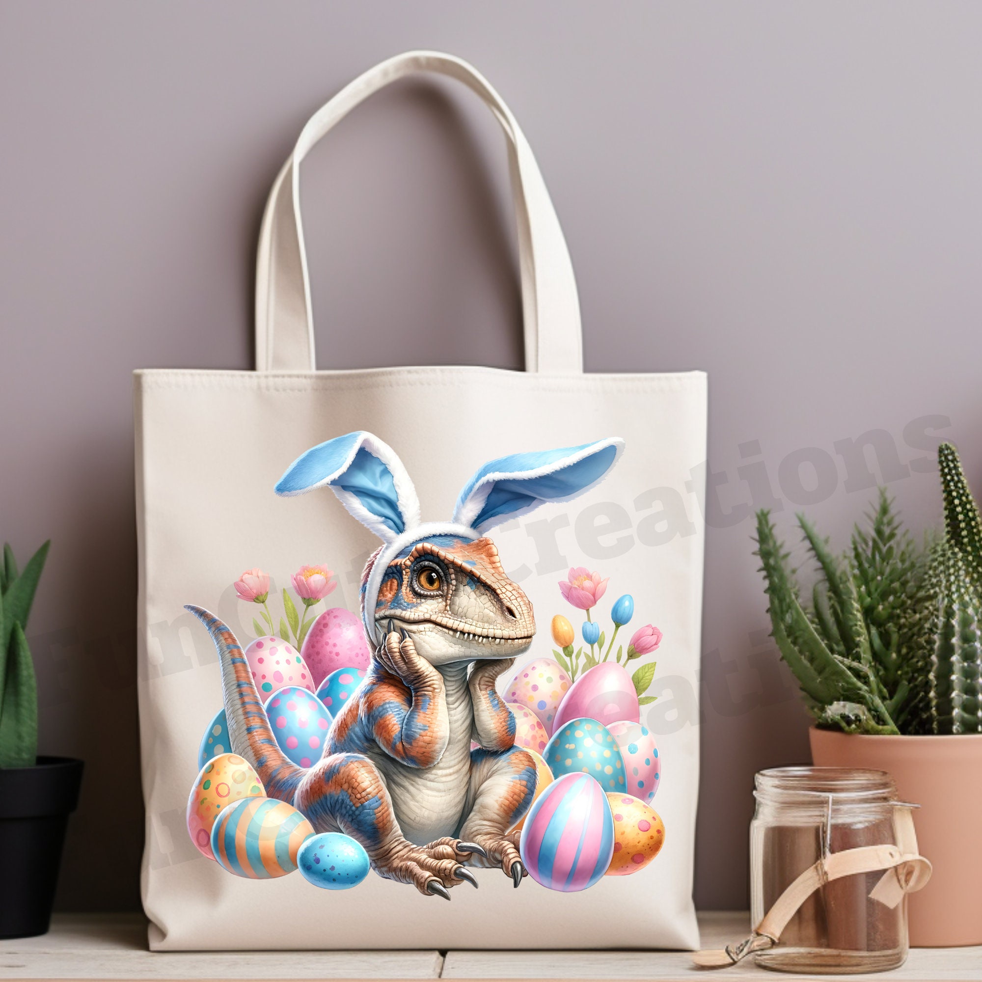 Easter Dinosaur Watercolor Clipart Bundle, Dinosaur Easter PNG, Dino ...