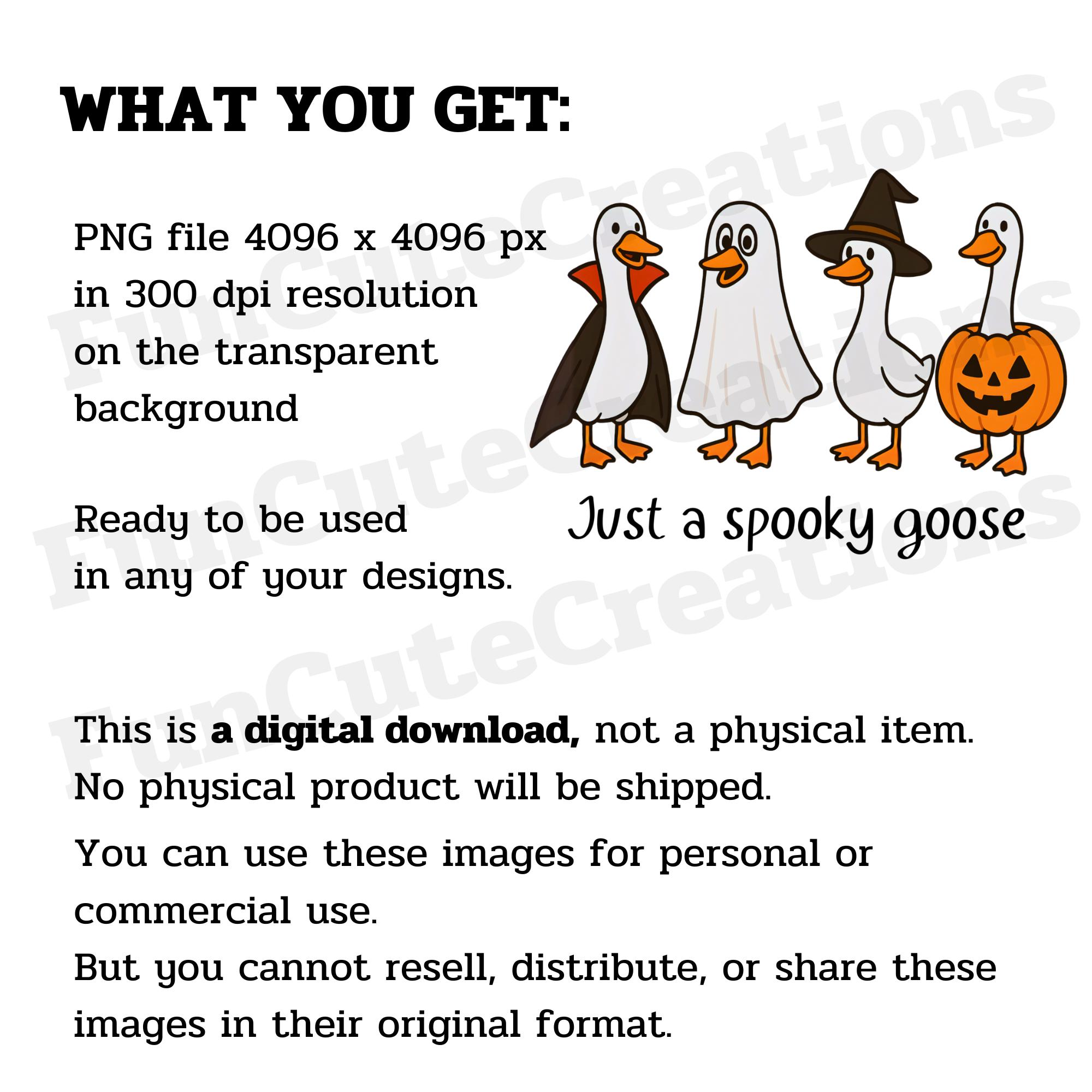 Just a Spooky Goose PNG, Halloween Goose PNG, Funny Halloween Goose ...