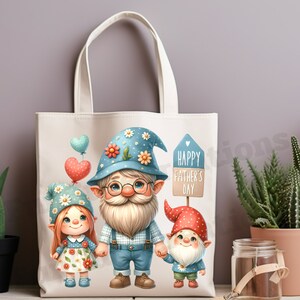 Father's Day Gnome Watercolor Clipart Bundle, Father's Day Clipart ...