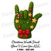 Christmas Wreath Hand Glove I Love You ASL PNG, Christmas Sign Language ...