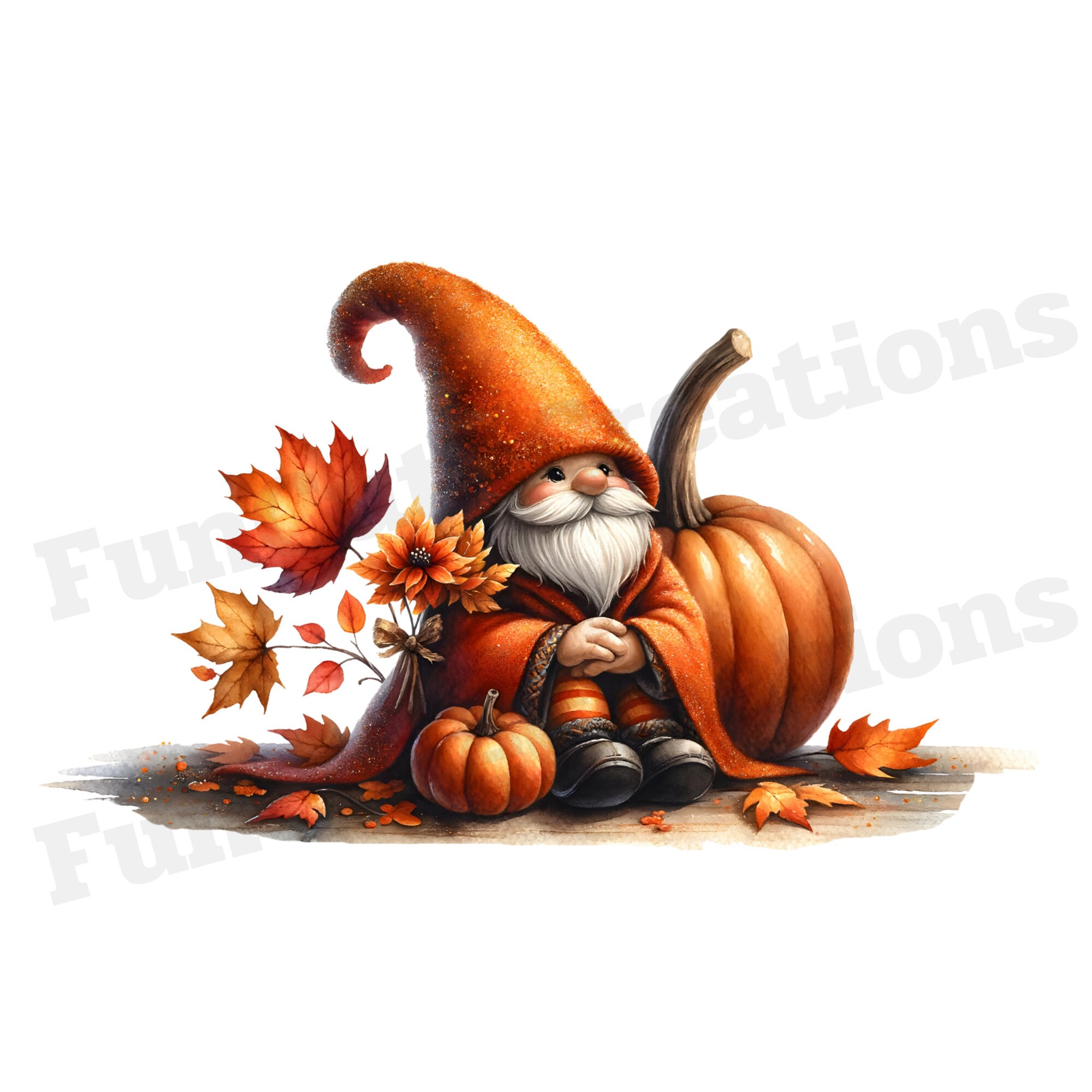 Fall Gnome Clipart, Autumn Gnome PNG, Seasonal Gnome Art, Thanksgiving ...