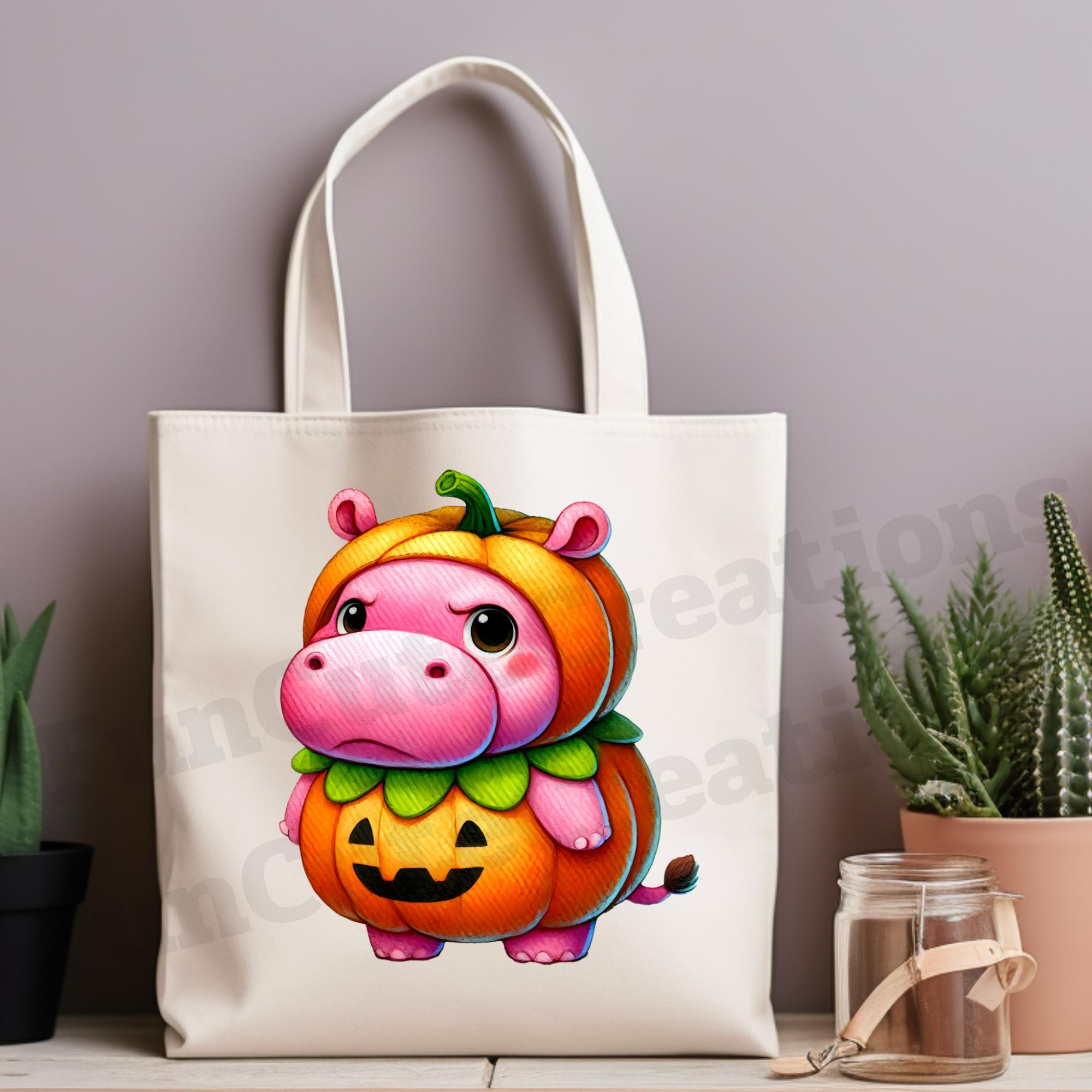 Halloween Hippo Clipart Set, Hippo in Costume PNG, Spooky Hippo PNG ...