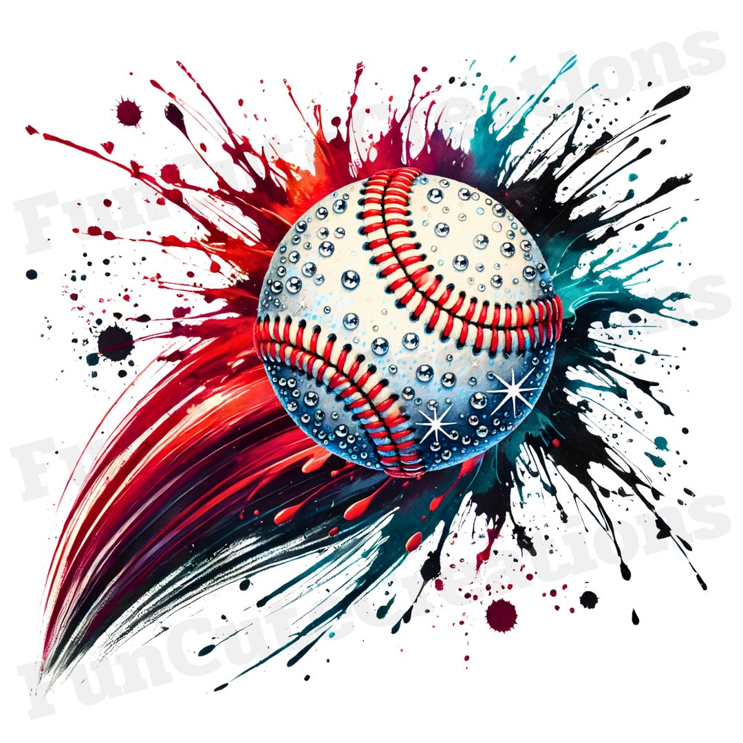 Red and White Rhinestone Baseball PNG, Sports Rhinestone, Sparkling ...