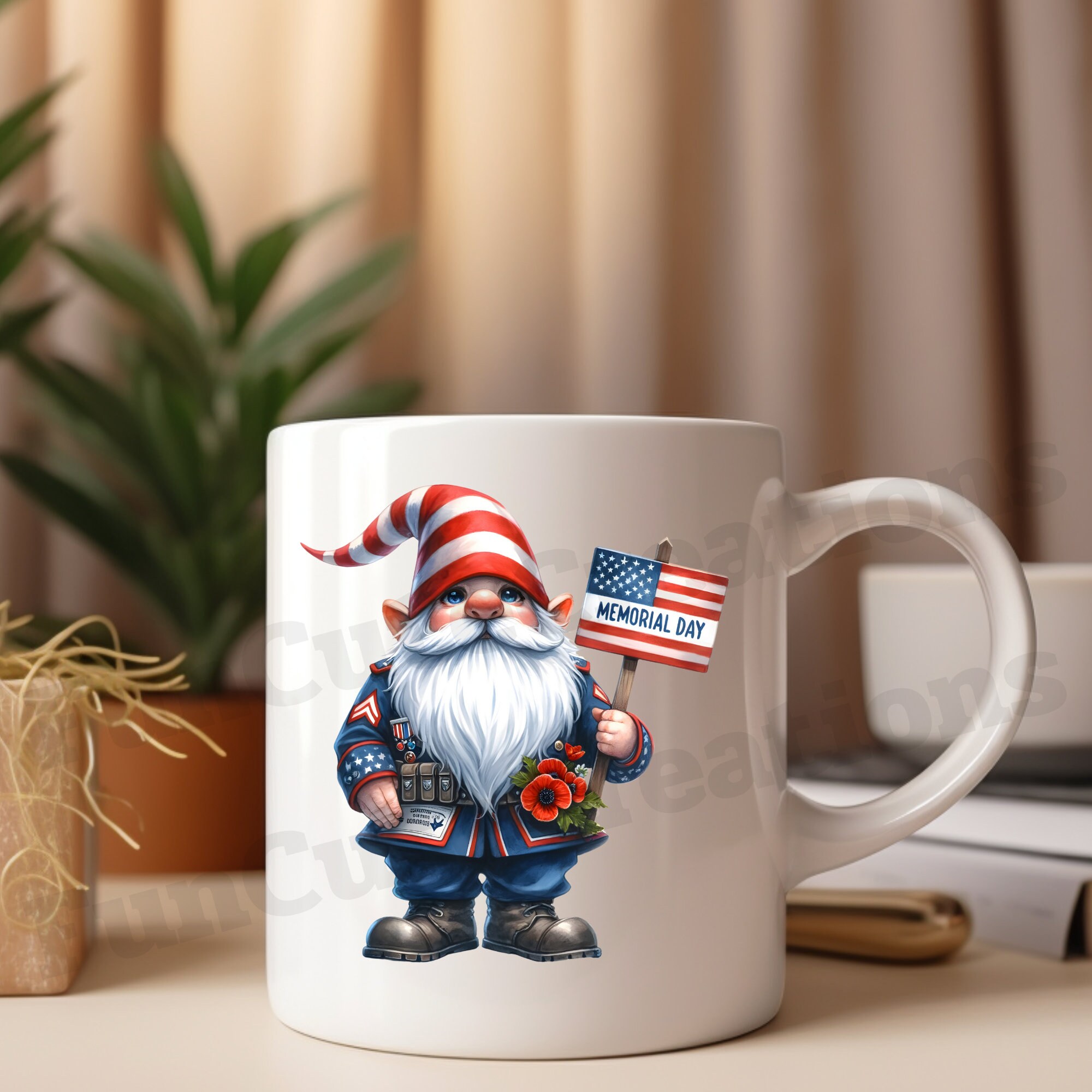 Memorial Day Gnomes Clipart, 4th of July Gnome Clipart, Patriotic Gnome ...