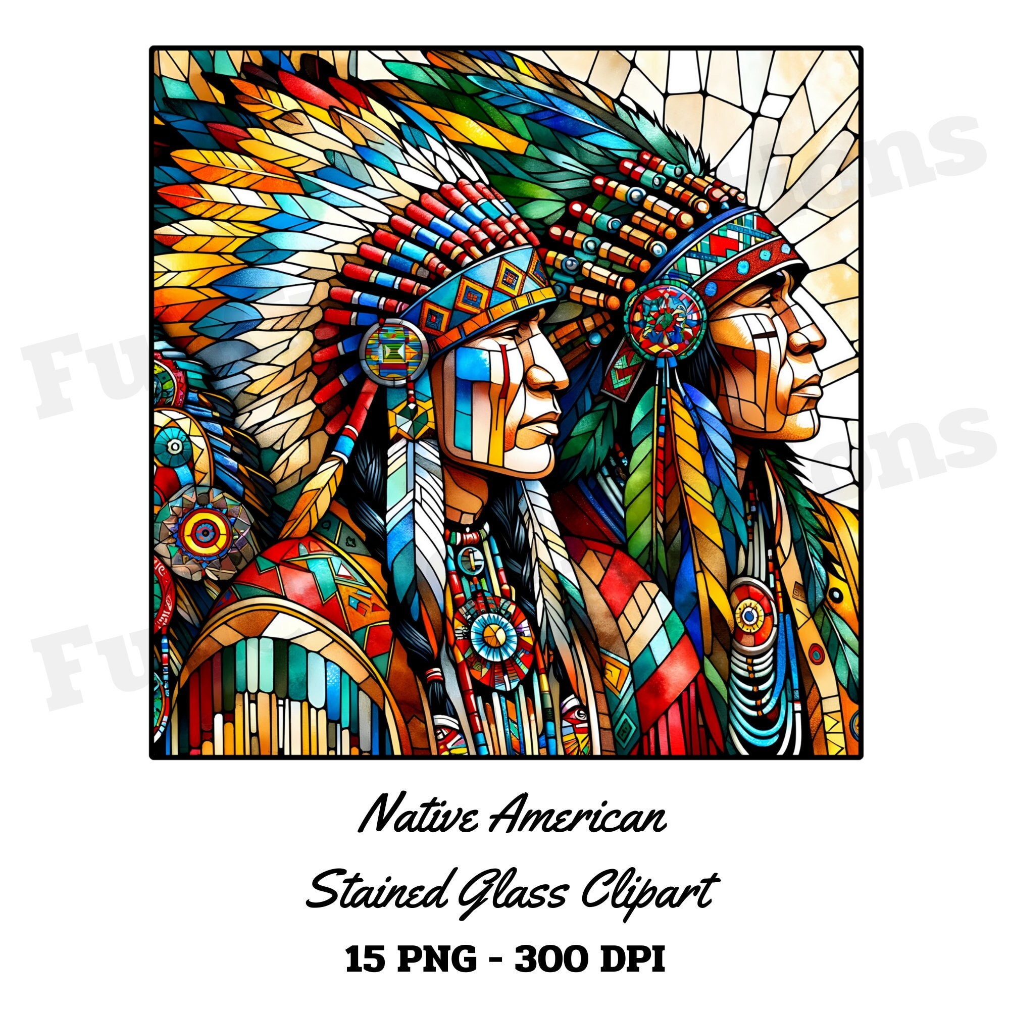 Native American Indian Stained Glass Native Glass