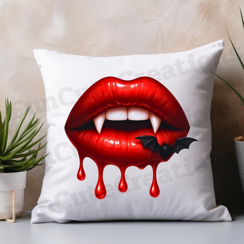 Vampire Kiss Dripping Lips PNG, Halloween Lips PNG, Spooky Lips PNG ...