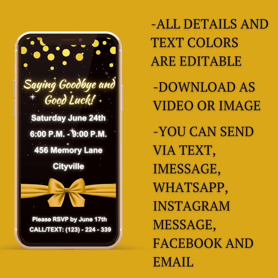 Farewell Party Invitation, Digital Video Farewell Party Invitation ...
