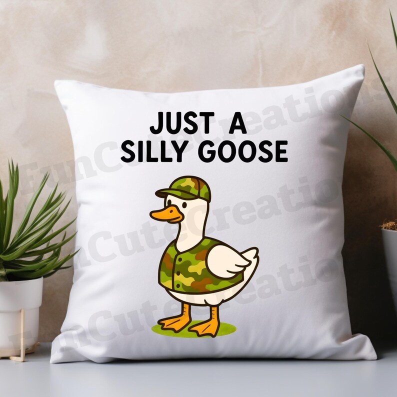 Camo Silly Goose PNG, Hunting Goose PNG, Just a Silly Goose PNG, Funny ...