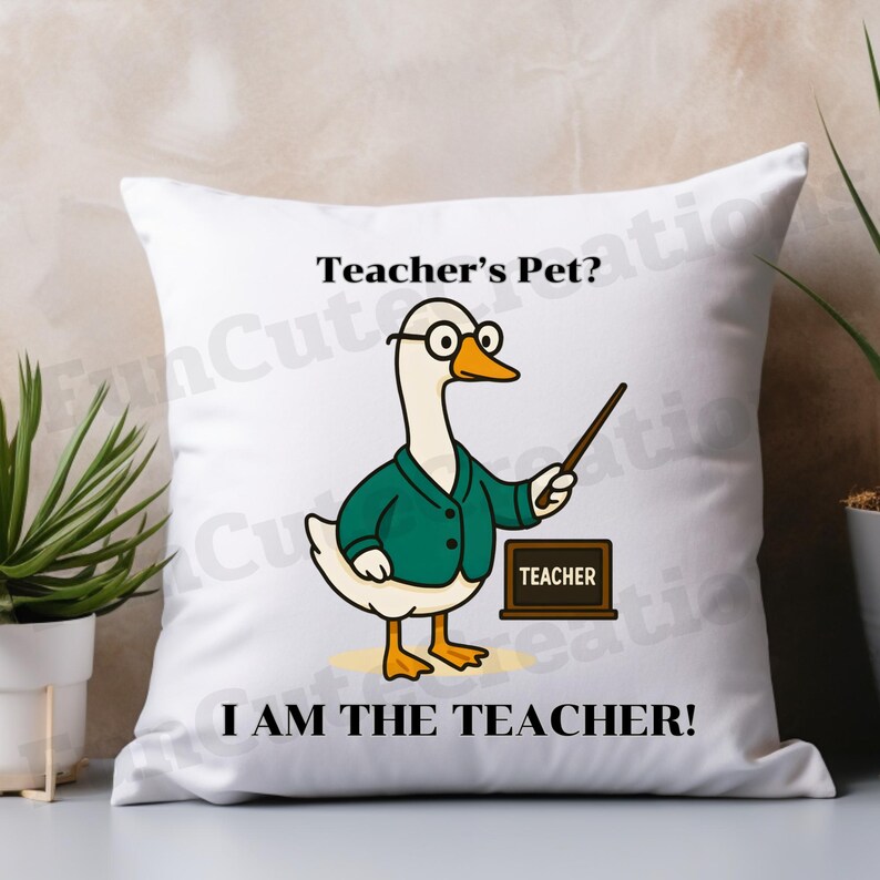 Teacher Goose PNG, Back to School Goose PNG, Funny Goose Teacher ...