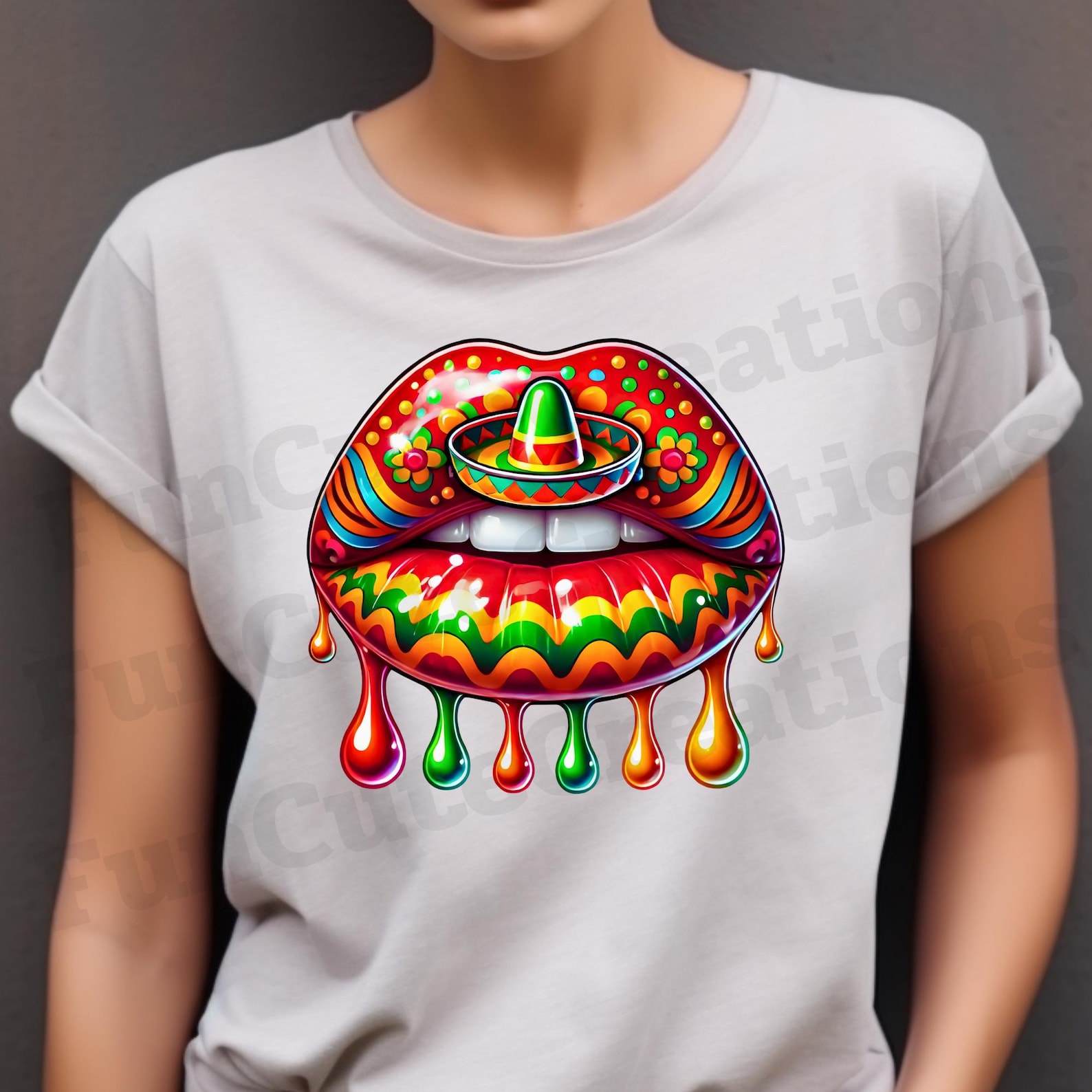 Cinco De Mayo Dripping Lips PNG, Fiesta Lips PNG, Mexican Lips PNG ...