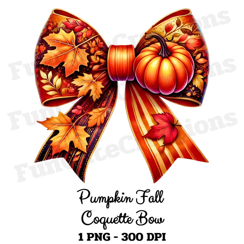 Pumpkin Fall Coquette Bow PNG, Pumpkin Coquette PNG, Autumn Coquette ...