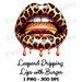 Leopard Dripping Lips With Burger PNG, Glossy Lips PNG, Burger Lover ...