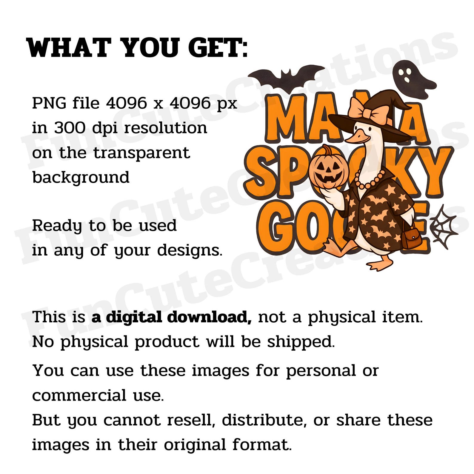 Mama Spooky Goose PNG, Halloween Goose PNG, Funny Halloween Goose ...