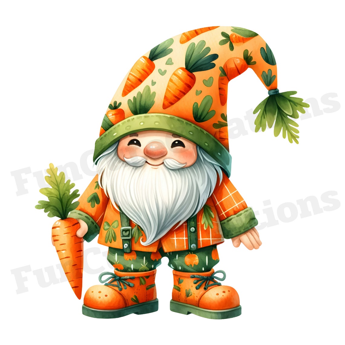Veggie Gnome Clipart, Vegetable Clipart, Garden Gnome PNG, Vegetable ...