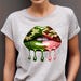 Camouflage Lips PNG, Military Green and Pink Dripping Lips, Camo ...