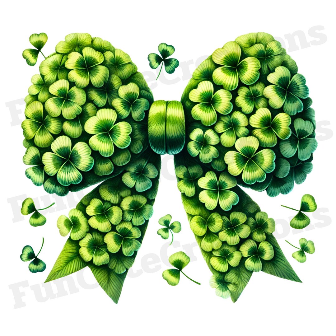 St. Patrick’s Day Bow PNG, Irish Coquette Bow PNG, Lucky Bow PNG ...