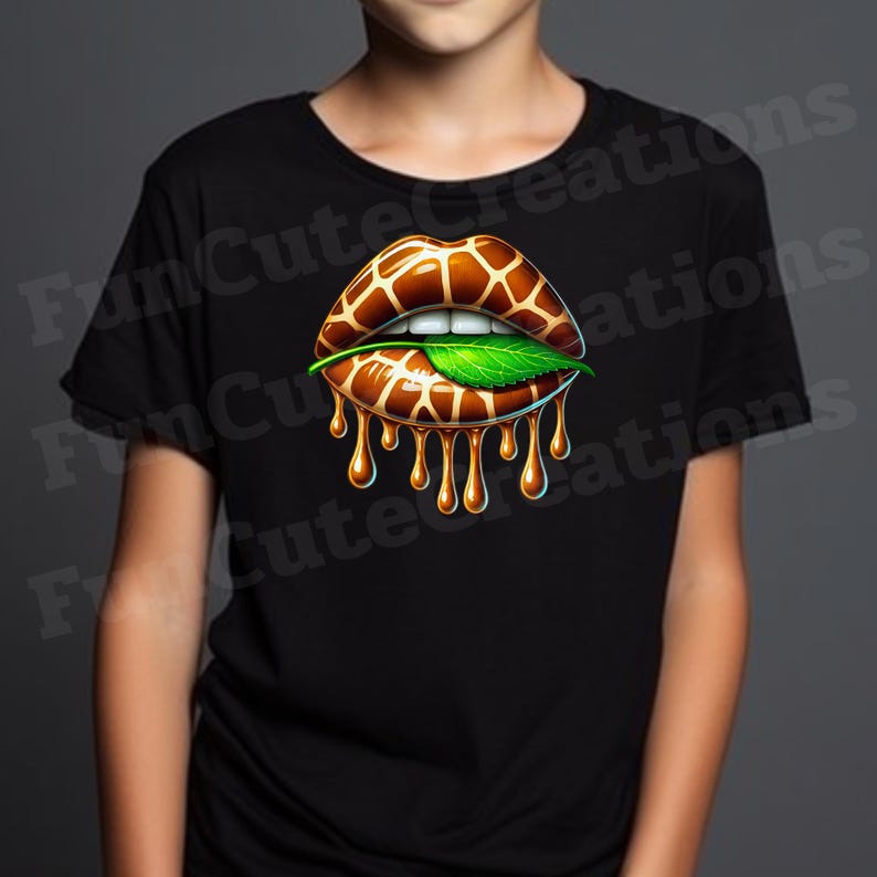 Giraffe Dripping Lips PNG, Animal Print Lips PNG, Stylish Lips PNG ...