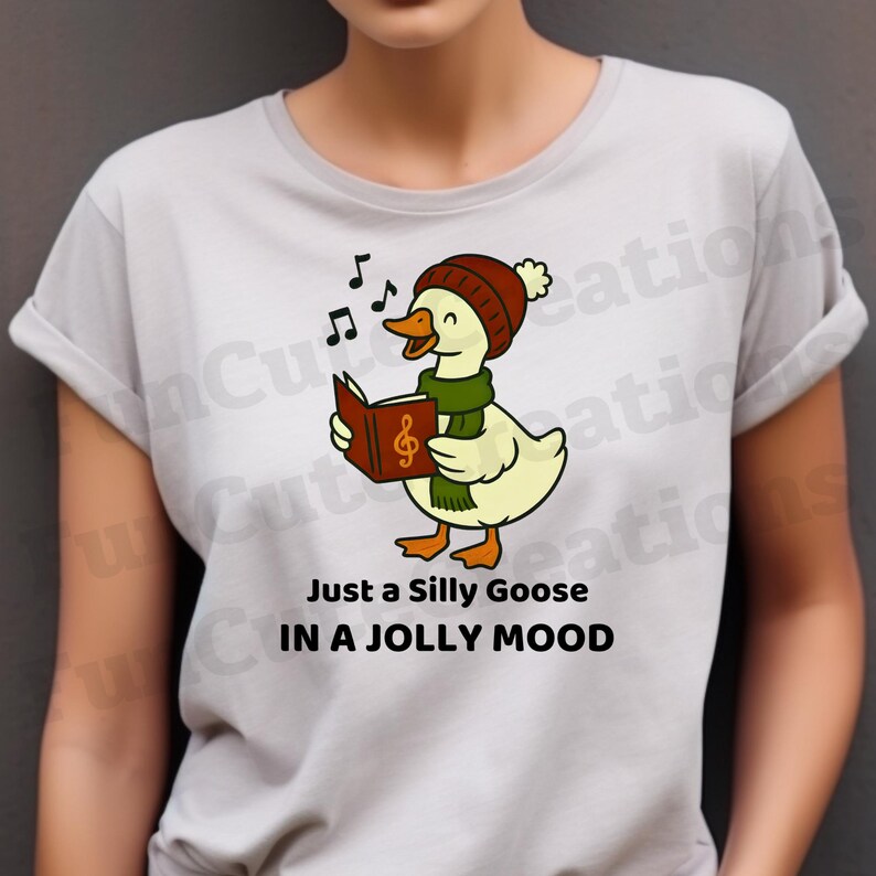 Christmas Choir Goose PNG, Singing Goose PNG, Caroling Goose PNG, Funny ...