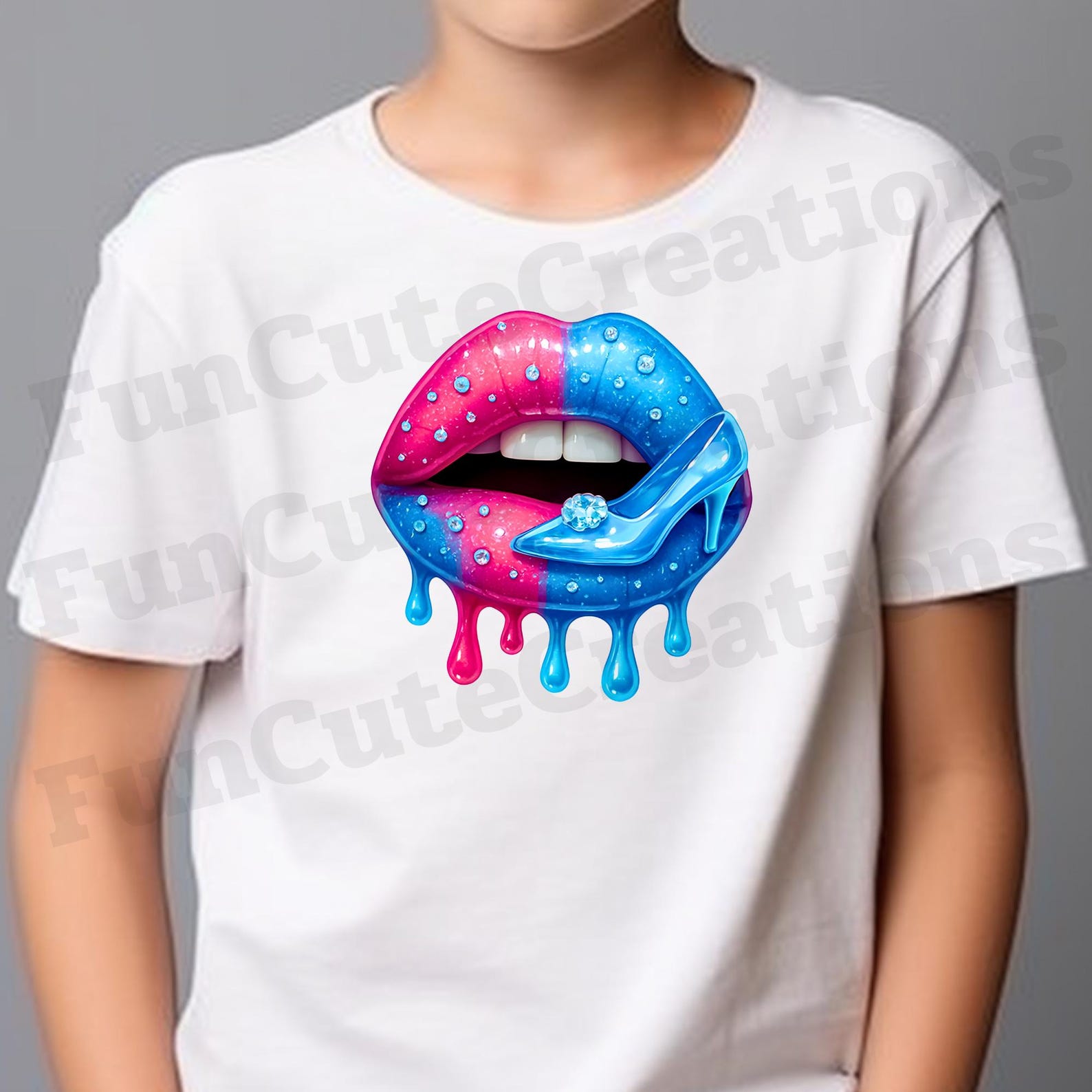 Glass Slipper Dripping Lips PNG, Fantasy Lips PNG, Storybook Lips PNG ...
