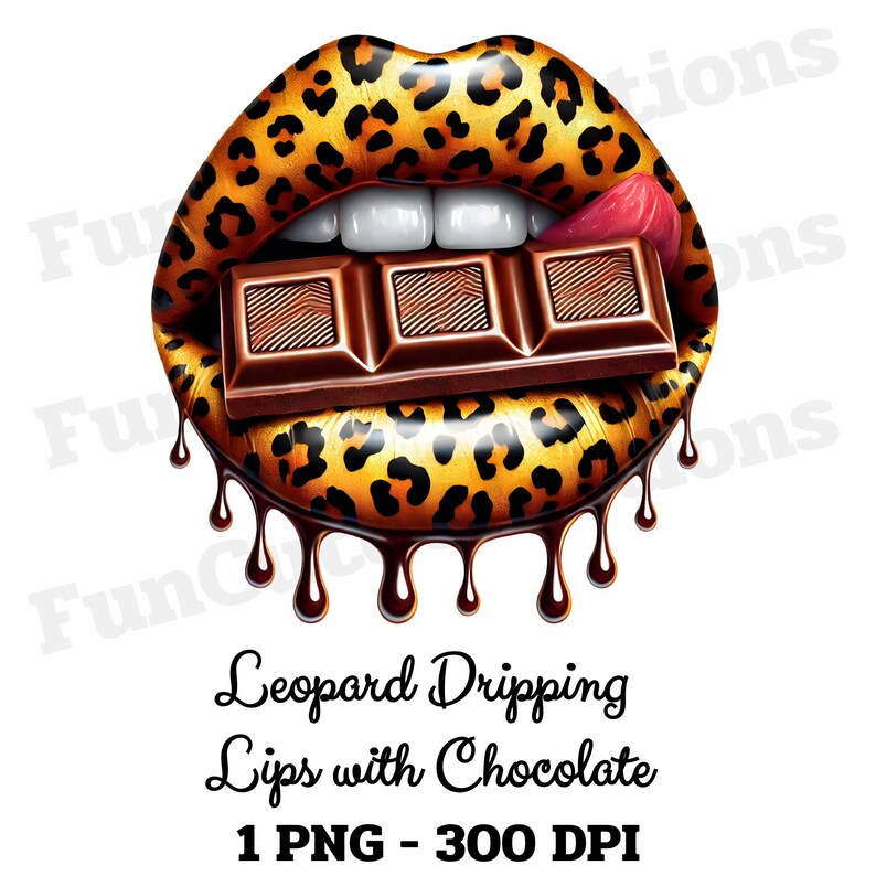 Leopard Dripping Lips With Chocolate PNG, Chocolate Lips Clipart ...