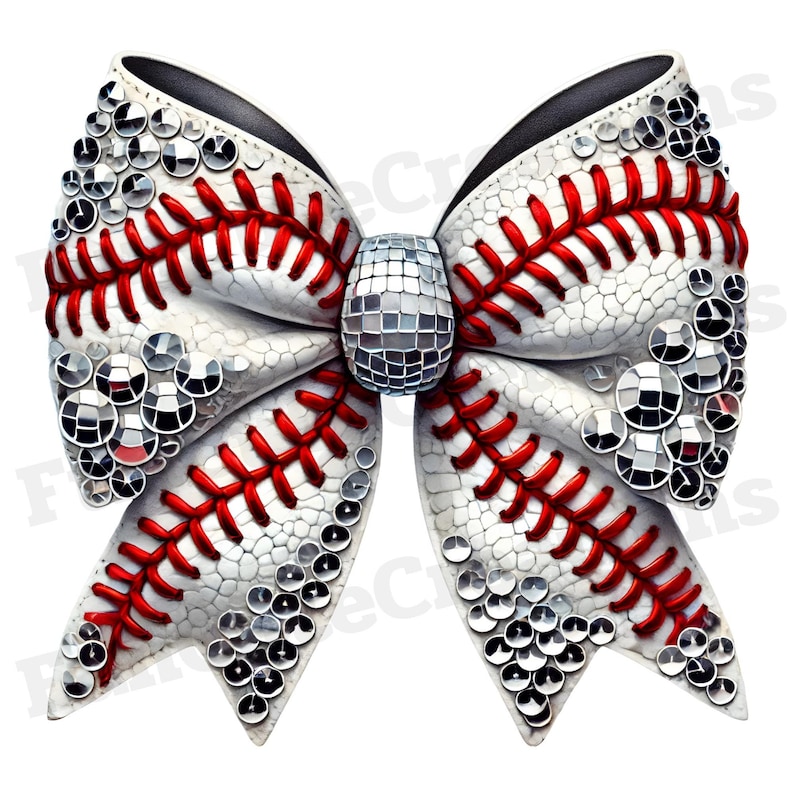 Red and White Coquette Baseball Bow PNG, Digital File Coquette Baseball ...