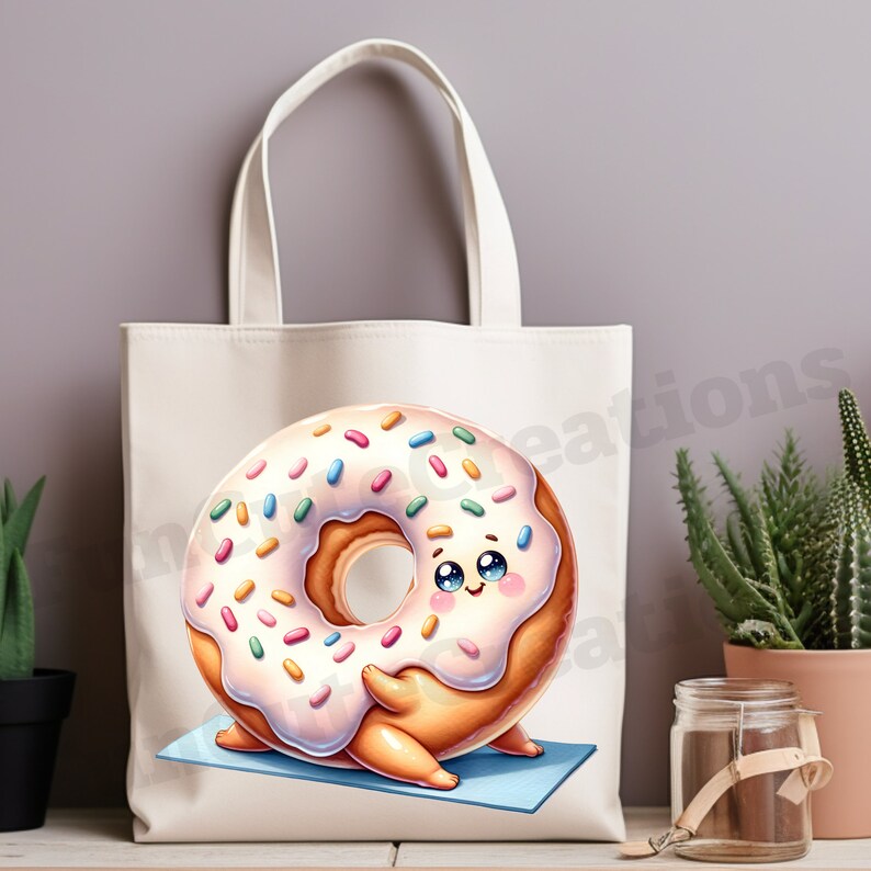 Donut Exercise Watercolor Clipart Bundle, Workout Donut, Cute Donut ...