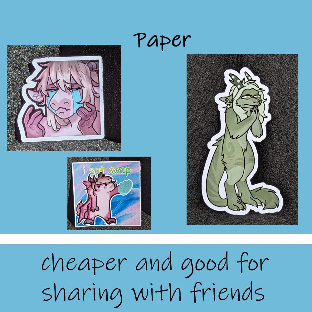Custom Stickers - Cute Cheap Paper and Vinyl Furry Stickers for ...